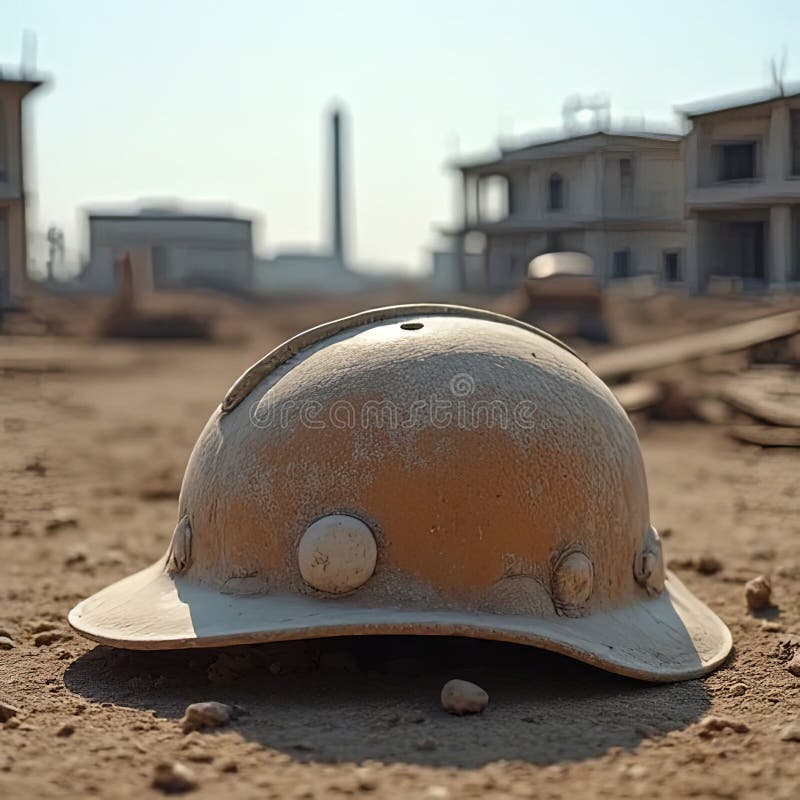 The Foreman S Helmet is Lying on the Ground at the Construction Site ...