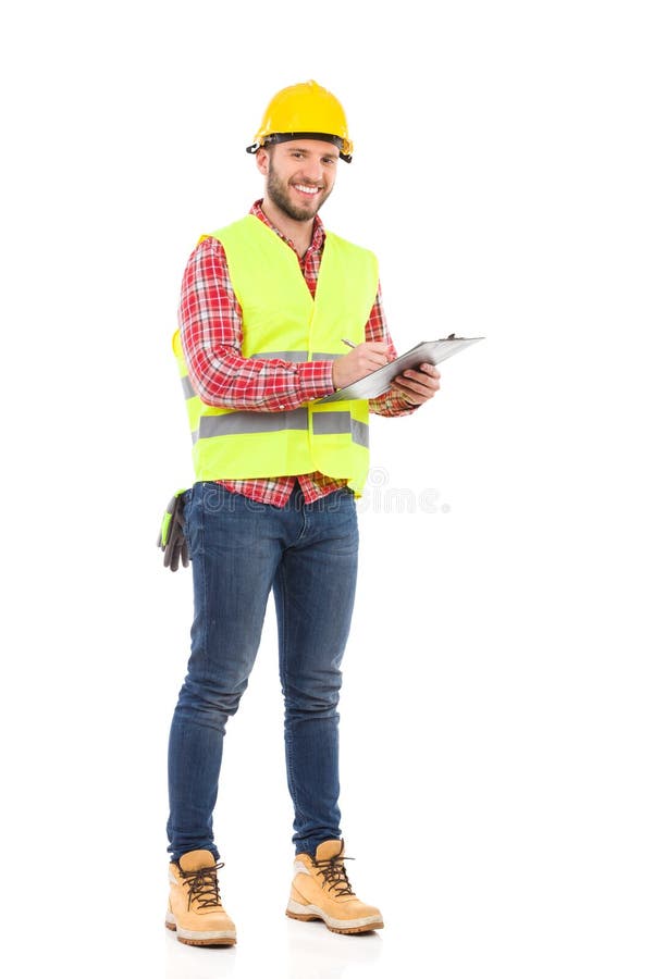Foreman taking a notes stock photo. Image of clothing - 50382998
