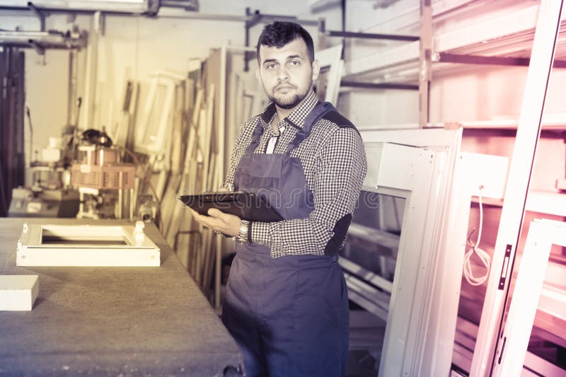 Foreman is Taking Order from Customer Stock Photo - Image of industry ...