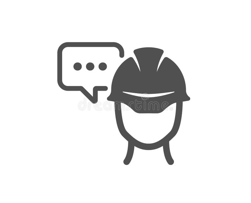 Foreman Talk Icon. Engineer or Architect Sign. Vector Stock Vector ...