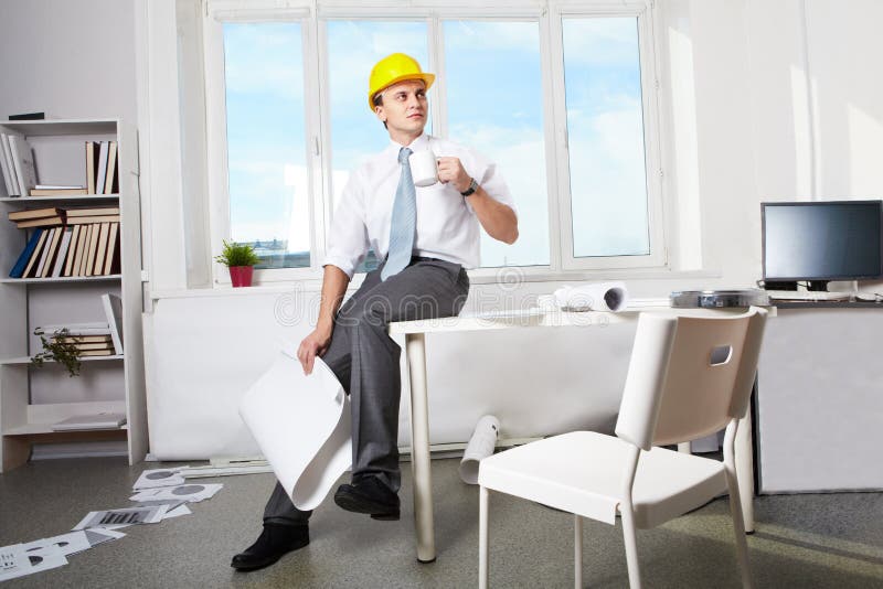 Foreman at work stock image. Image of foreman, architect - 20682527