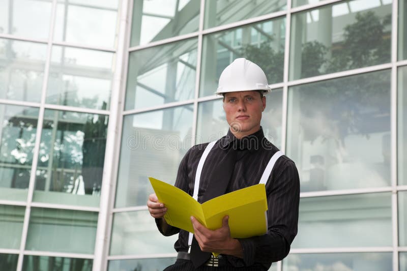 Foreman at Work stock photo. Image of blueprints, foreman - 7306002