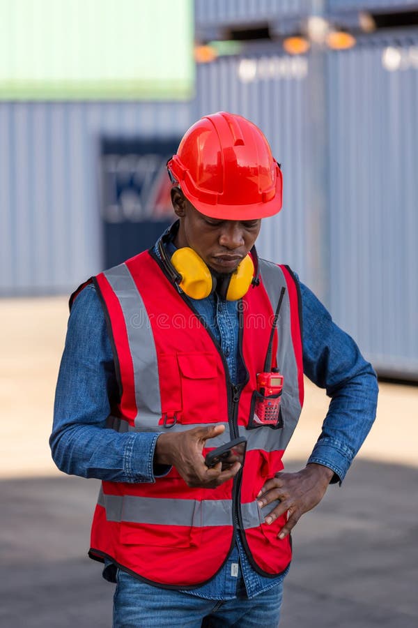 Foreman or Worker Work at Factory Site Check Up Machine or Products in ...