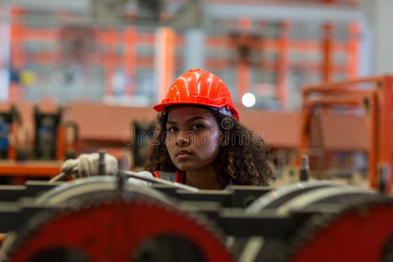 Foreman or Worker Work at Factory Site Check Up Machine or Products in ...