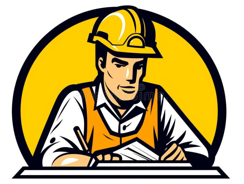 Cartoon Engineer, Engineer Logo Stock Vector - Illustration of ...