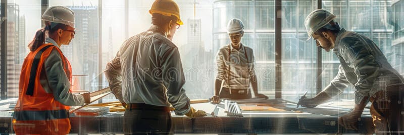 Construction Engineers Meeting, Architect Men and Woman, Construction ... Construction Engineers Meeting, Architect Men and Woman, Construction ...