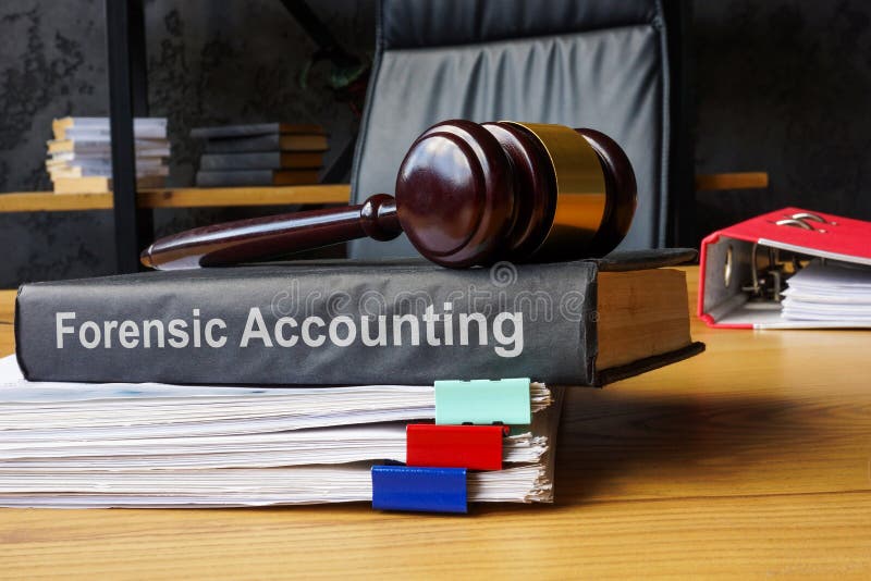 Forensic Accounting Book and Documents. Financial Auditing. Stock Image ...