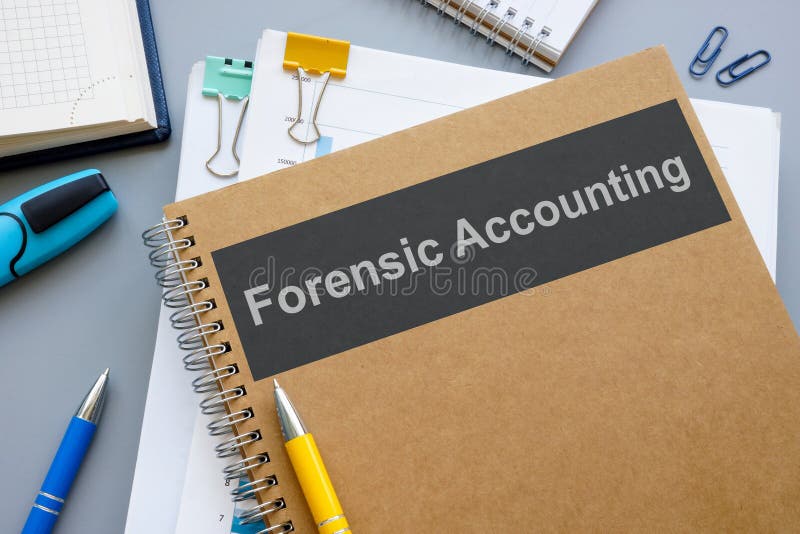 Forensic Accounting Book and Stack of Papers. Stock Image - Image of ...