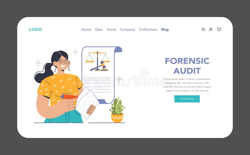 Forensic Audit Concept. Flat Vector Stock Vector - Illustration of ...