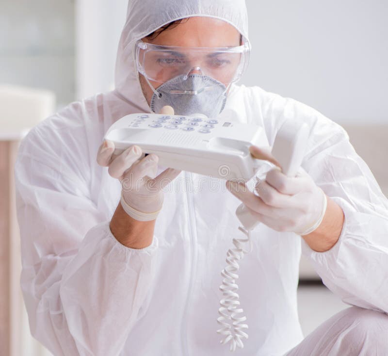 Forensic Expert at Crime Scene Doing Investigation Stock Image - Image ...