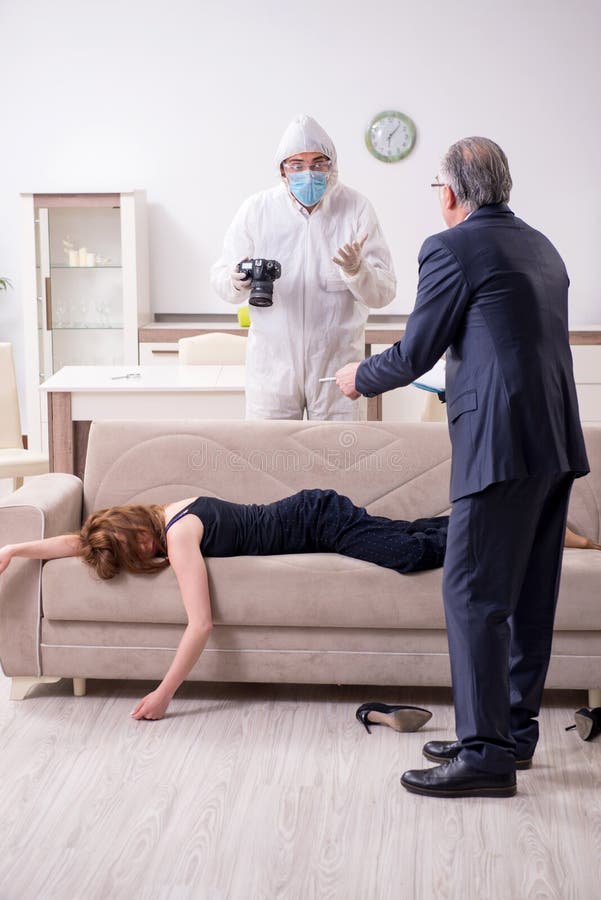 Forensic Experts at the Crime Scene Stock Image - Image of ...