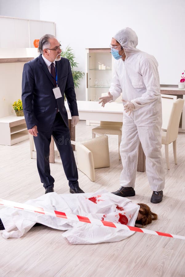 Forensic Experts at the Crime Scene Stock Image - Image of forensics ...