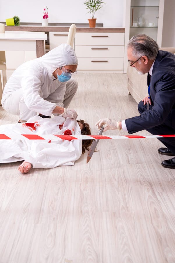 Forensic Experts at the Crime Scene Stock Image - Image of evidence ...