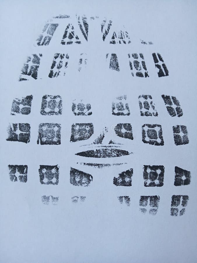 Forensic Footprints Investigation Stock Image - Image of label ...