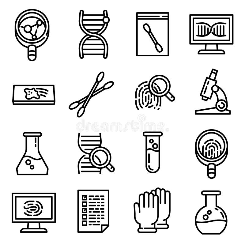 Forensic Laboratory Icons Stock Illustrations – 46 Forensic Laboratory ...
