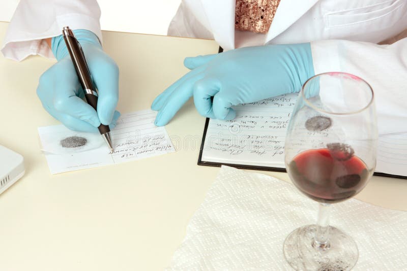Inspecting evidence stock image. Image of forensic, collection - 6839429