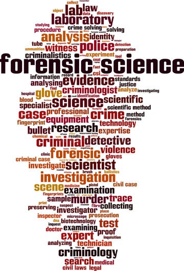 Forensic Science Word Cloud Stock Vector - Illustration of analysis ...