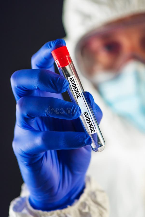 Forensic Scientist with Evidence Tube Stock Photo - Image of forensics ...