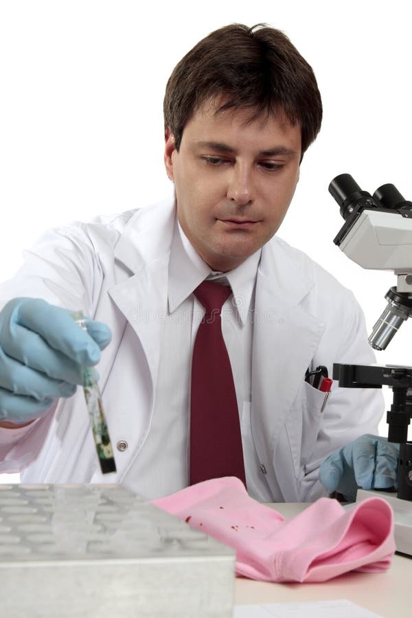 Forensic scientist at work stock image. Image of forensic - 7333715