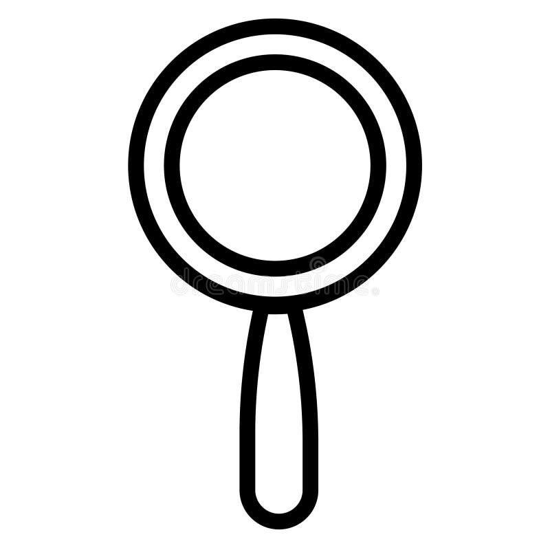 Forensic Search Line Icon Isolated on White Background. Black Flat Thin ...