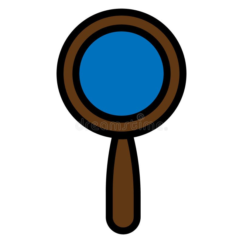 Forensic Search Line Icon Isolated on White Background. Black Flat Thin ...