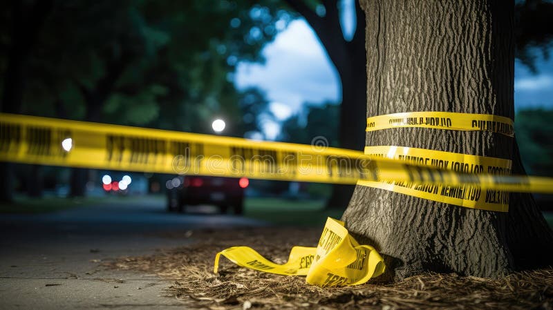 Forensic yellow tape roll stock illustration. Illustration of experts ...
