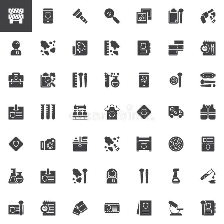 Forensics Icons Stock Illustrations – 238 Forensics Icons Stock ...