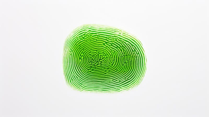 Forensics Green Fingerprint Stock Illustration - Illustration of ...