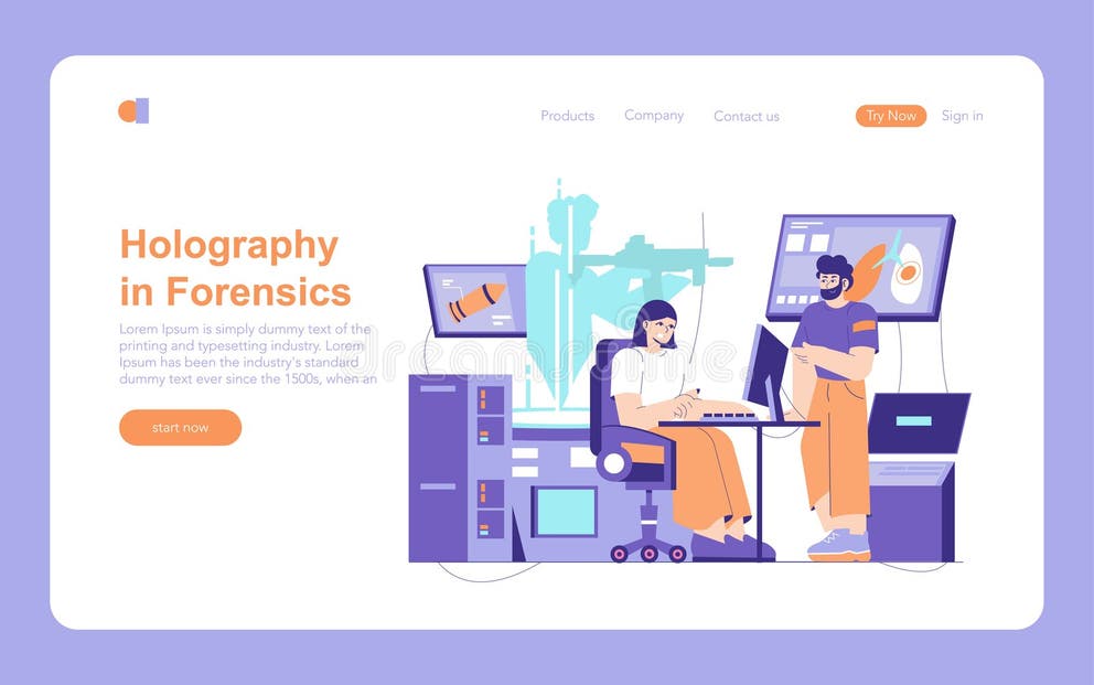 Forensics Technologys. Flat Vector Illustration Stock Vector ...