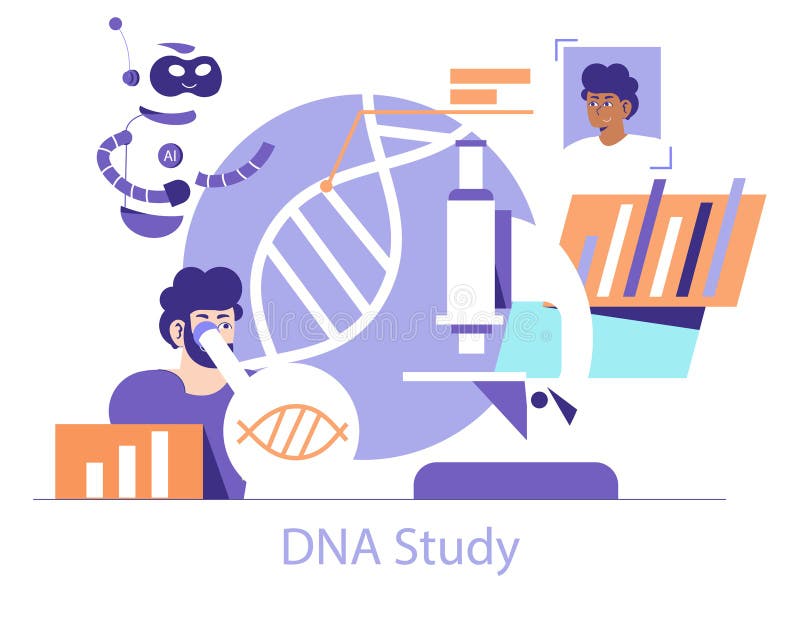Forensics Technologys. Flat Vector Illustration Stock Vector ...