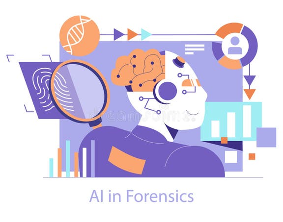 Forensics Technologys. Flat Vector Illustration Stock Vector ...