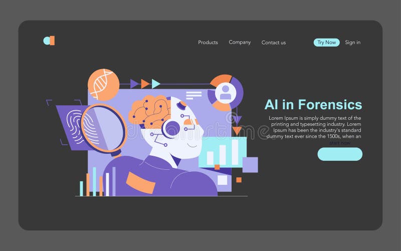 Forensics Technologys. Flat Vector Illustration Stock Vector ...