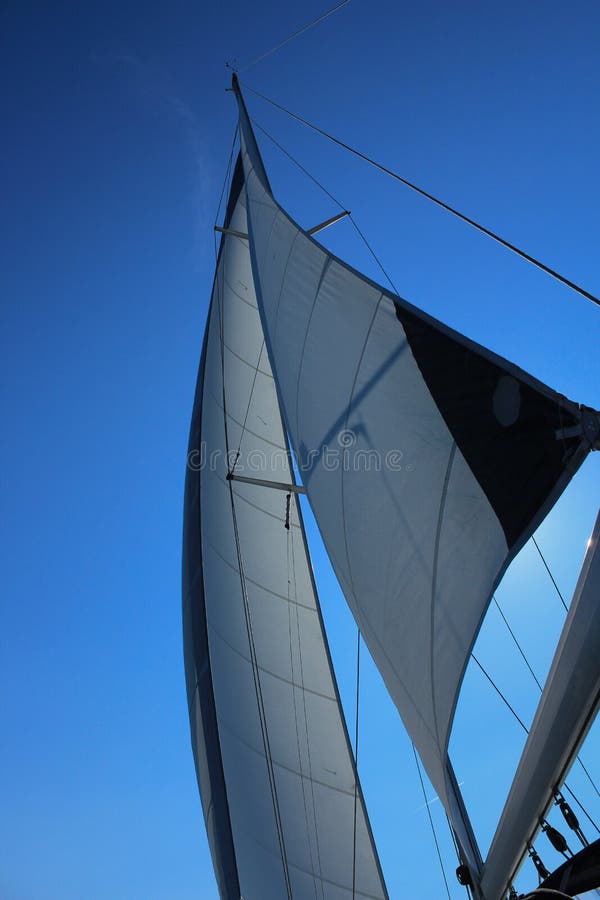 Foresail and mainsail stock photo. Image of ship, gauge - 42536888