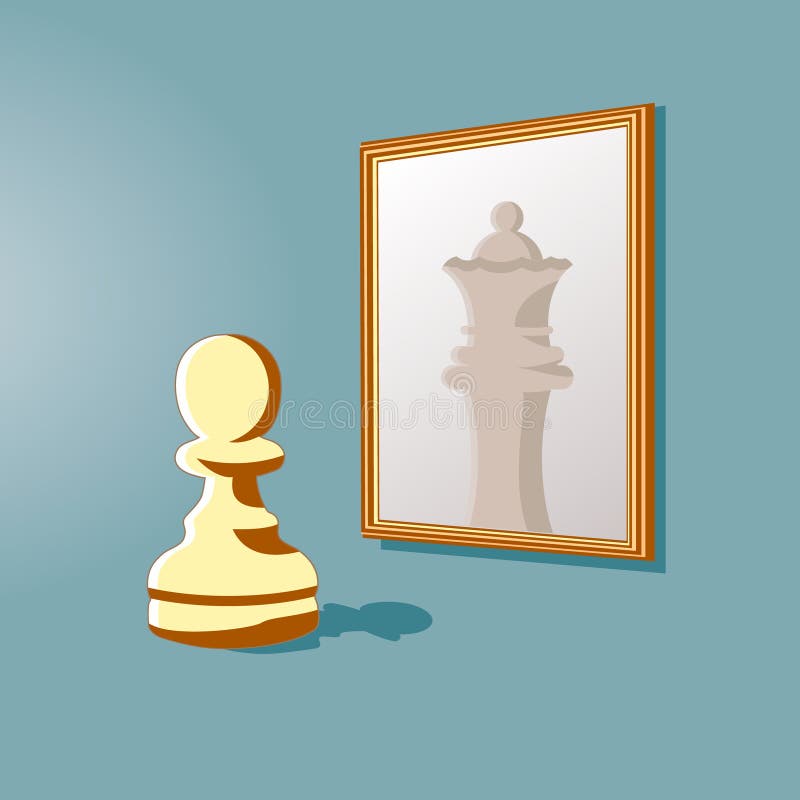 Foreseeable future pawns stock vector. Illustration of queen - 38721956