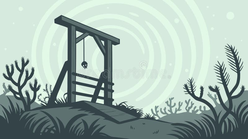 Foreshadowing Gallows with Abstract Waves Vector, Vector Design ...