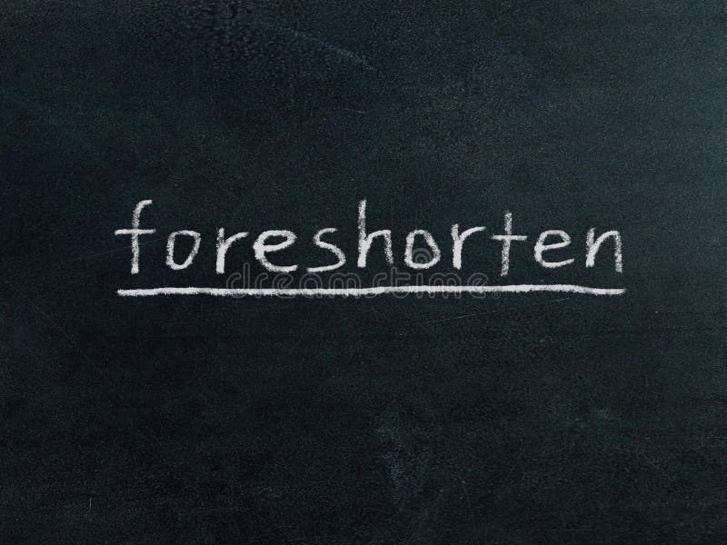 Foreshorten concept word stock image. Image of text - 341360387