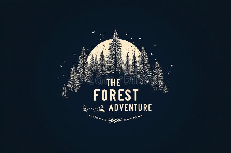 The Forest Adventure Logo, Vector Illustration Style Ai Illustration ...