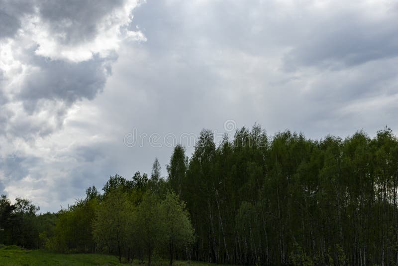 Large Thundercloud in Sunny Weather. Stock Photo - Image of environment ...