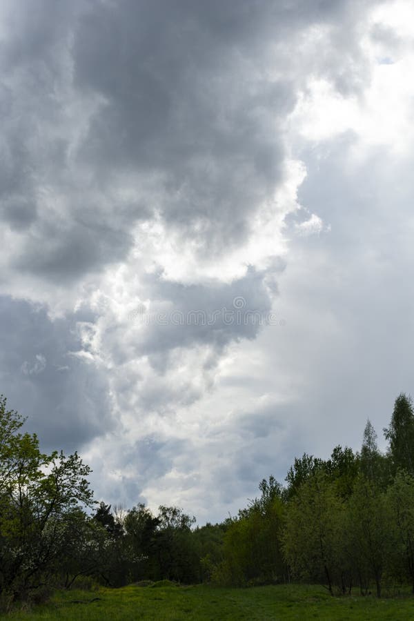 Large Thundercloud in Sunny Weather. Stock Photo - Image of environment ...