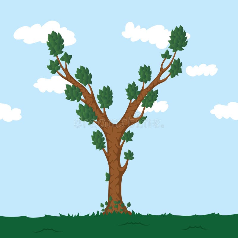 Forest Alphabet. Illustration the Letter Y from a Tree Stock ...