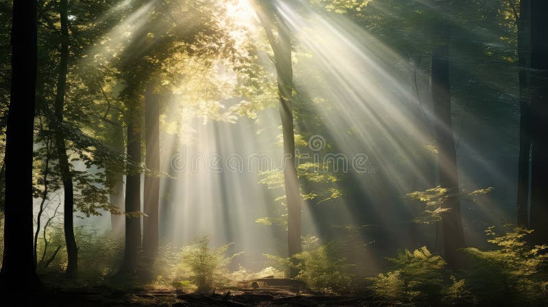 Forest angel light stock illustration. Illustration of generated ...