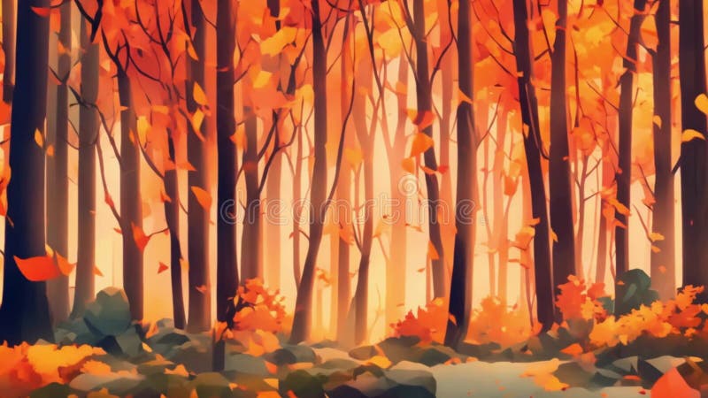 An Animated Representation of a Forest Rendered in an Artistic Style ...