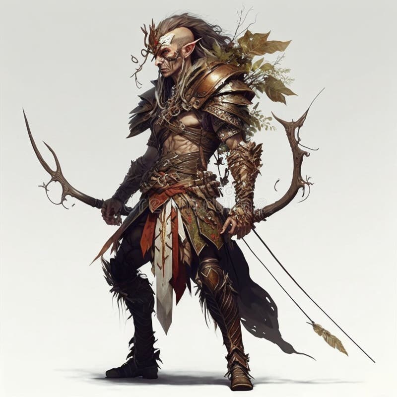 Forest Archer Warrior Generative AI Stock Illustration - Illustration ...