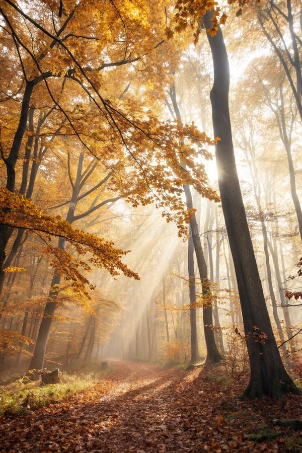 Magic Forest stock illustration. Illustration of goldenlight - 367597447