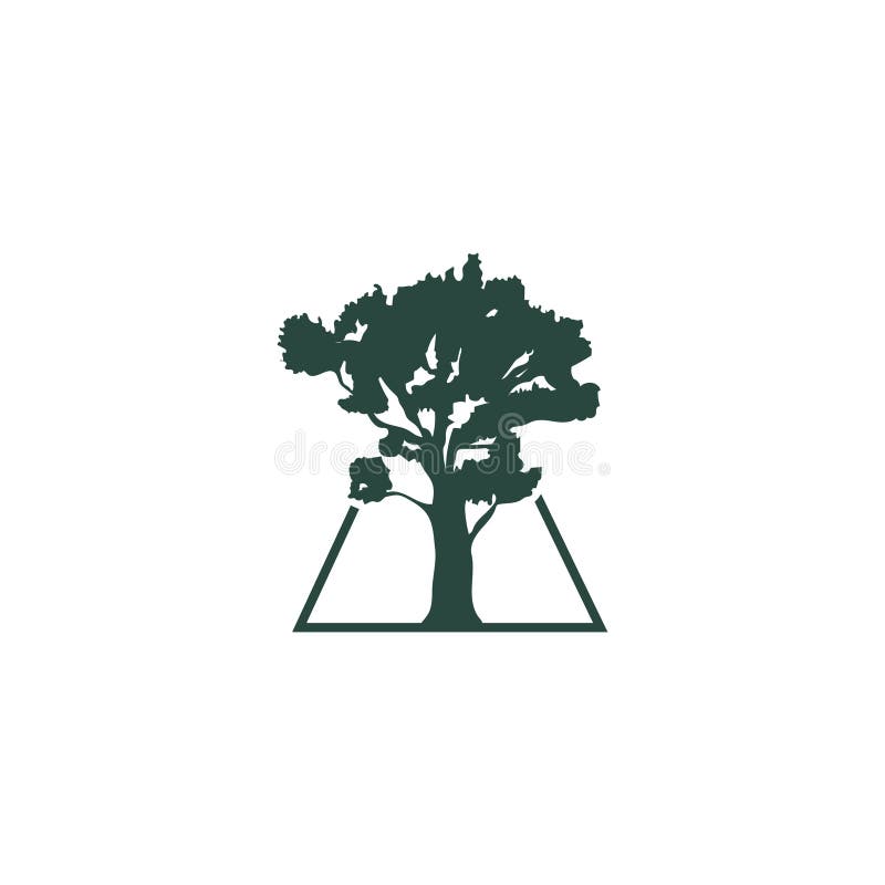Forest Big Oak Tree Nature Adventure Triangle Abstract Logo Stock ...