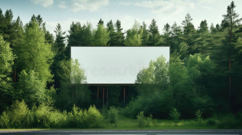 Forest billboard trees stock photo. Image of lush, view - 369672166