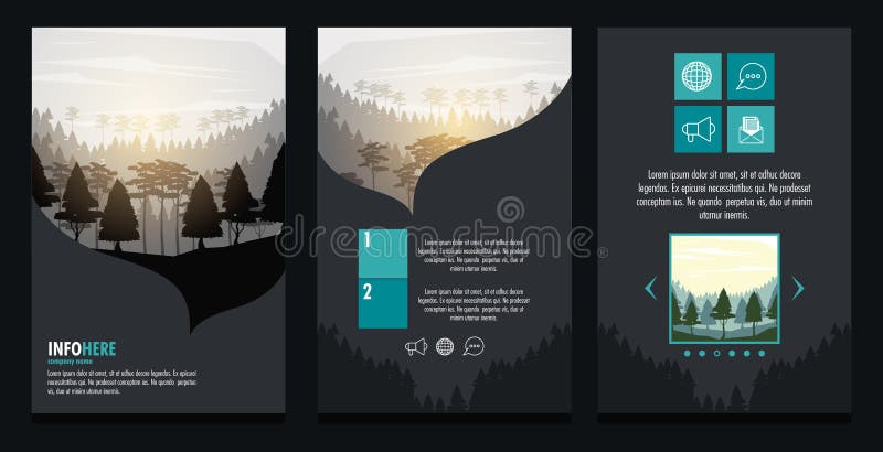 Forest Brochure Infographic Stock Vector - Illustration of booklet ...