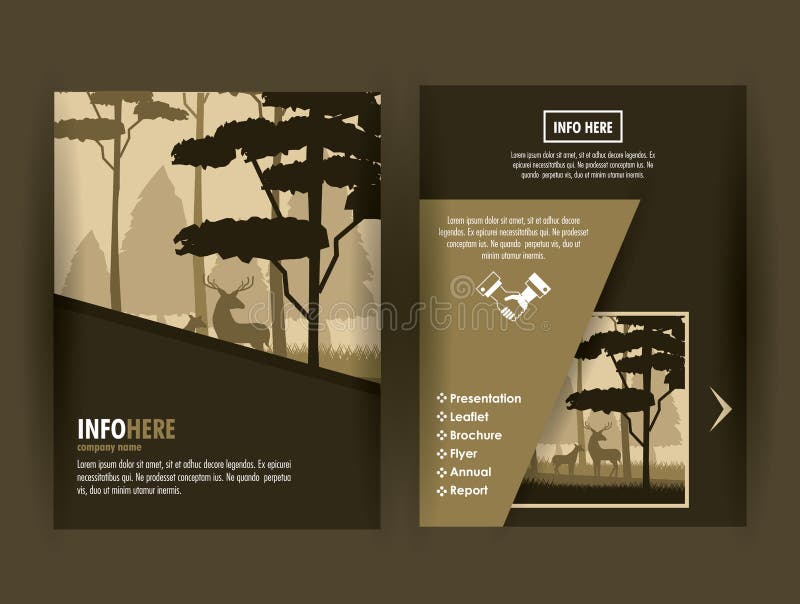 Forest Brochure Infographic Stock Vector - Illustration of design ...
