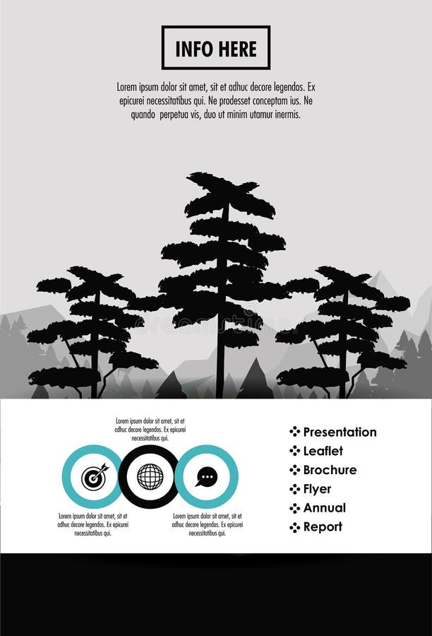 Forest Brochure Infographic Stock Vector - Illustration of flyers ...