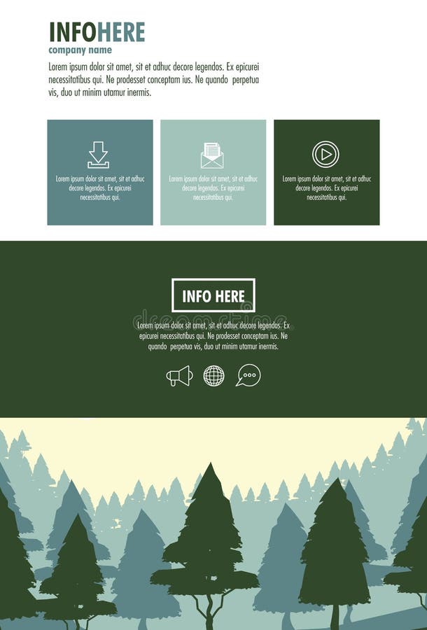 Forest Brochure Infographic Stock Vector - Illustration of abstract ...